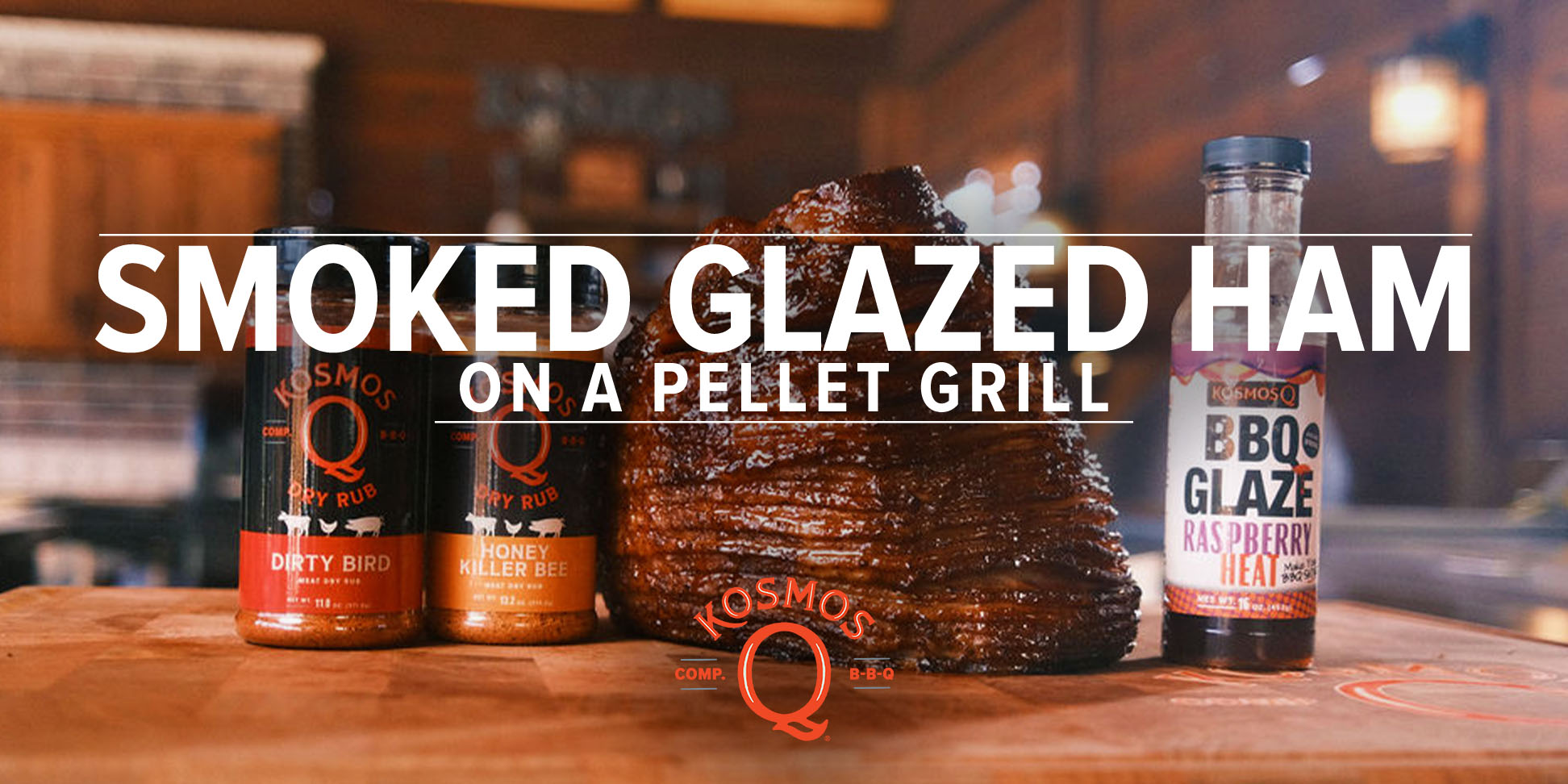 Easy Smoked Glazed Ham Recipe for Pellet Gril - Kosmos Q BBQ Products ...