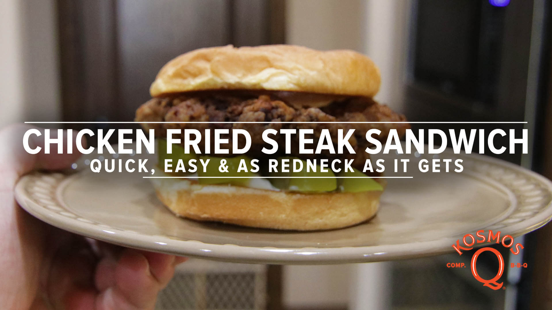 Redneck Chicken Fried Steak Sandwich Recipe | Kosmo's Q - Kosmos Q BBQ ...